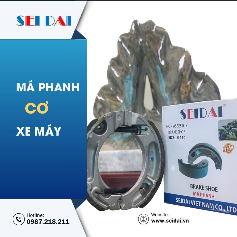 Má Phanh Cơ Xe máy - Má phanh Seidai